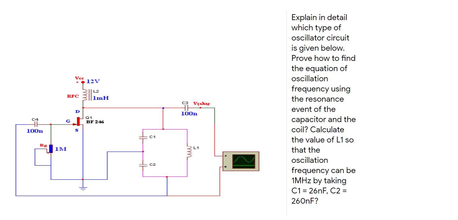 Solved Vee 12V RFC L2 ImH C3 Vçıkas Explain in detail which | Chegg.com