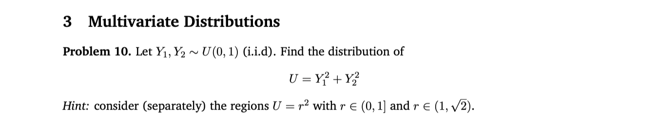 Solved 3 ﻿Multivariate DistributionsProblem 10. ﻿Let | Chegg.com