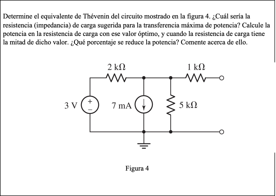Solved Determine el equivalente de Thévenin del circuito | Chegg.com