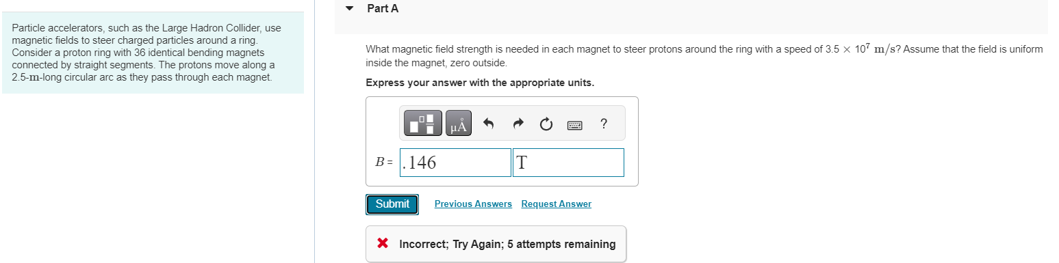 Solved Particle accelerators, such as the Large Hadron | Chegg.com