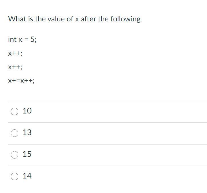 Solved int a = 4, b = 9, c = 2, Evaluate C >= 2 && a