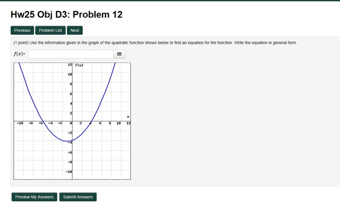 Solved Hw25 Obj D3: Problem 12 Previous Problem ListNext (1 | Chegg.com