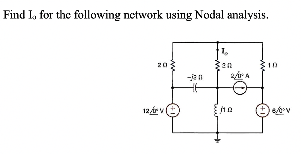 Solved Find I, for the following network using Nodal | Chegg.com