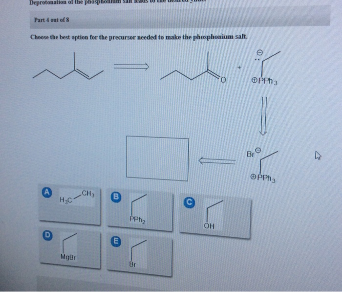 Solved Deprotonation of the phosphöhlüh sait leads to Part 4 | Chegg.com