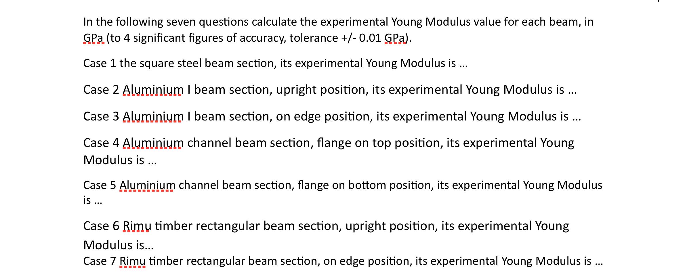 Solved In the following seven questions calculate the | Chegg.com