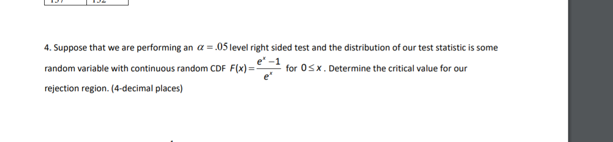 Solved 4. Suppose that we are performing an a = .05 level | Chegg.com