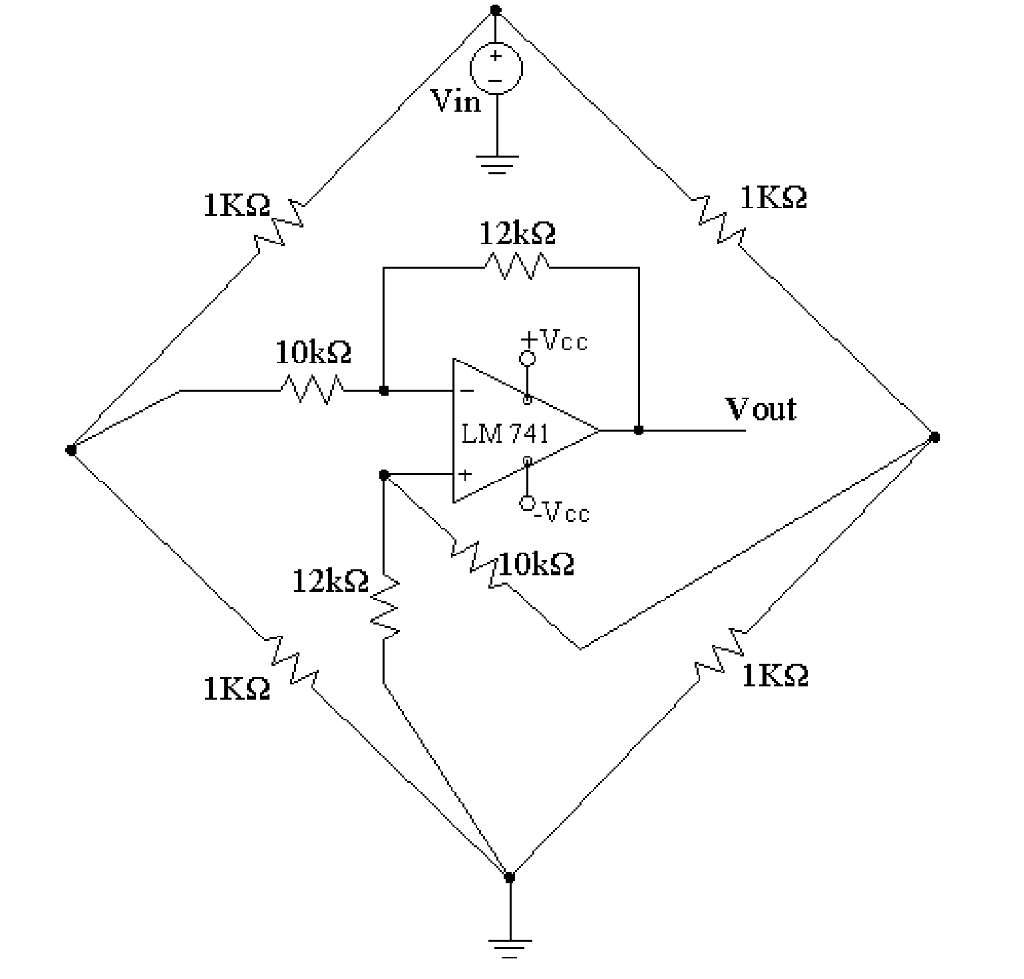 Solved The LM741 Operational Amplifier, shown in the circuit | Chegg.com