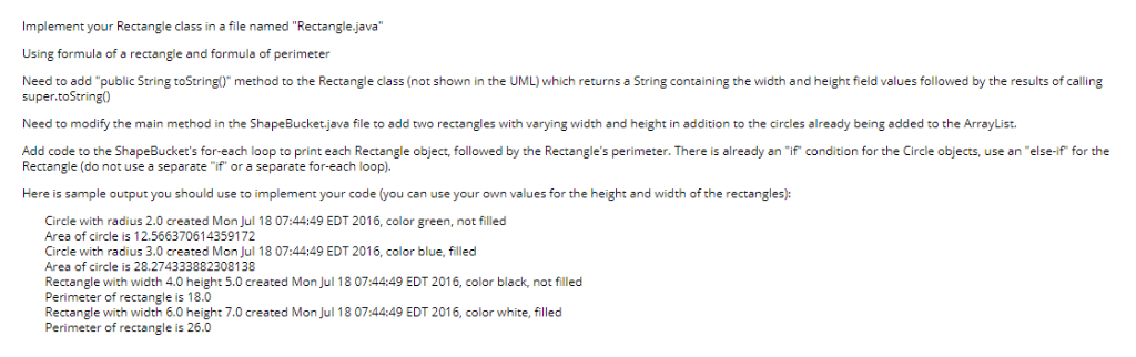 Solved Need to use GeometricObject.java, Circle.java, and | Chegg.com