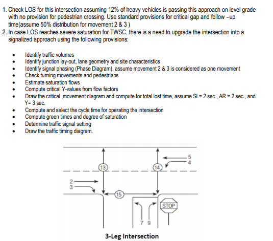 In the given traffic data showing a 3-leg | Chegg.com