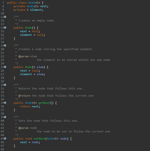 Solved 7 public class Node { 8 private Node next; 9 private | Chegg.com