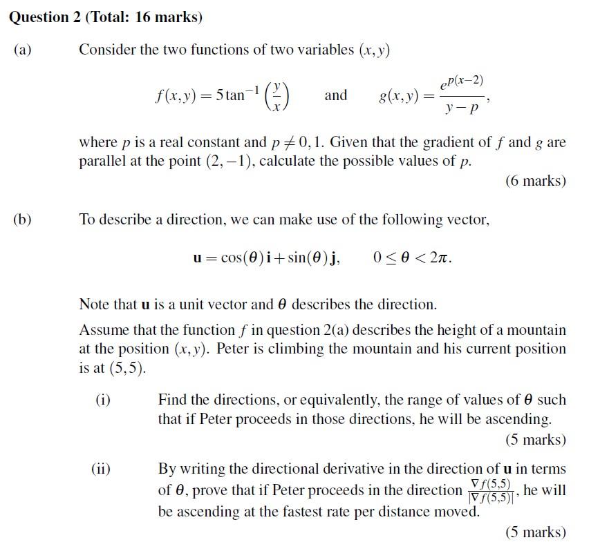 (a) Consider the two functions of two variables (x,y) | Chegg.com