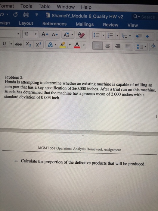 Solved ormat Tools Table Window Help 0' σ shame!Y-Module | Chegg.com