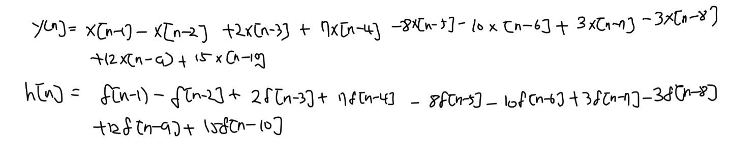 Solved (e) The input of the system, x[n] is defined by the | Chegg.com