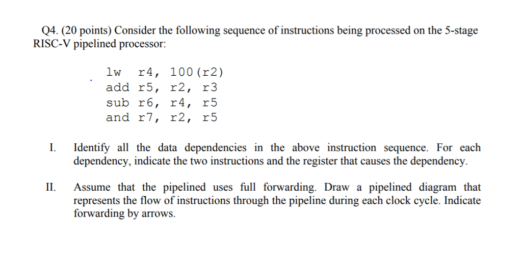 Solved Q4. (20 points) Consider the following sequence of | Chegg.com Solved Q4. (20 points) Consider the following sequence of | Chegg.com