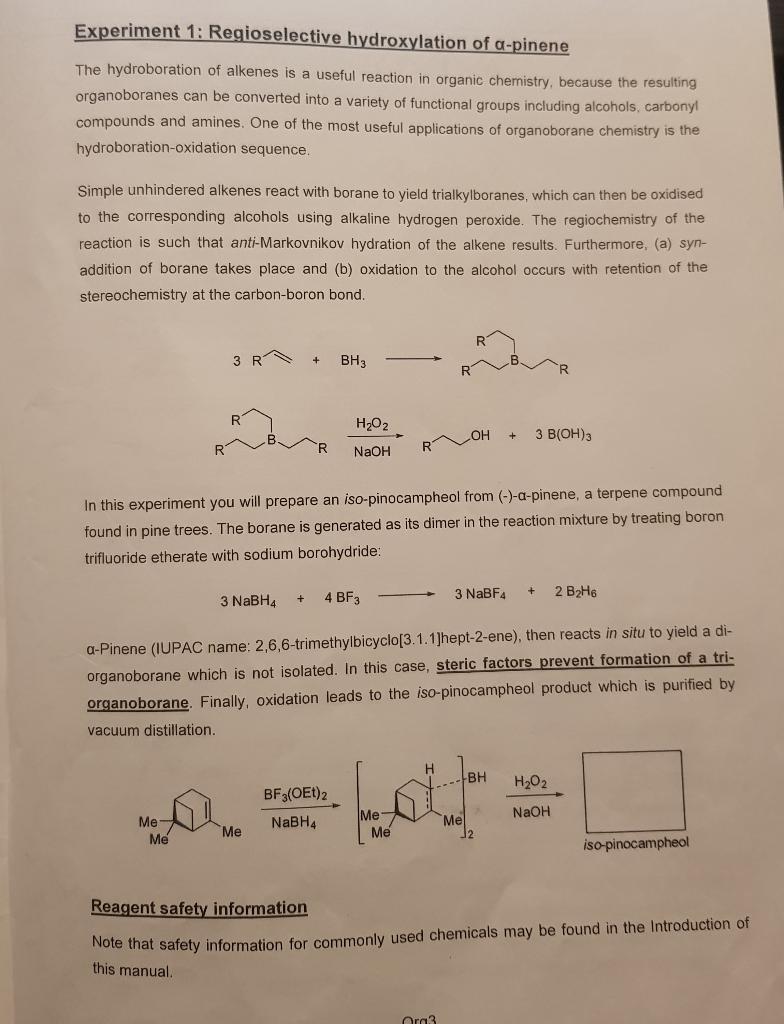 Solved hi guys i need help in with this organic experiment, | Chegg.com