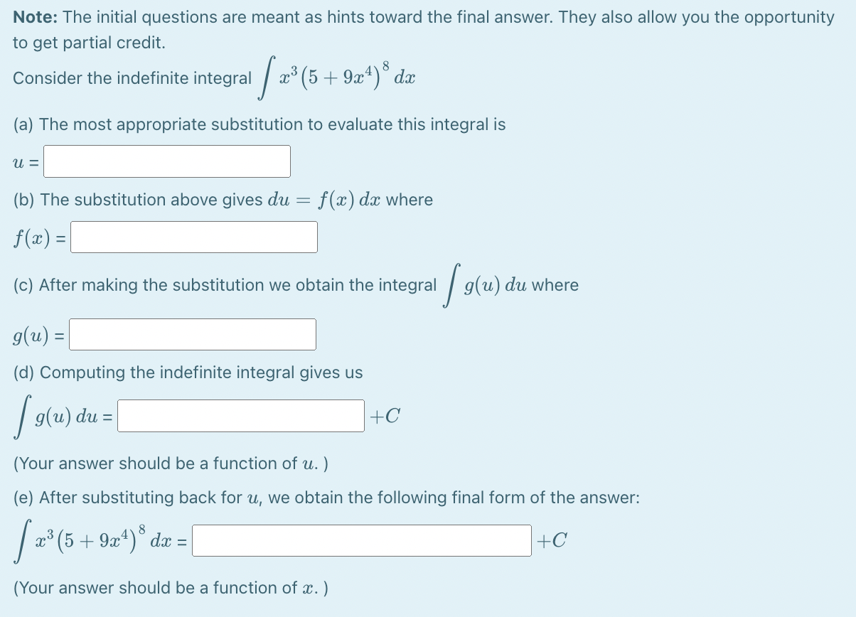 Solved Note: The initial questions are meant as hints toward | Chegg.com