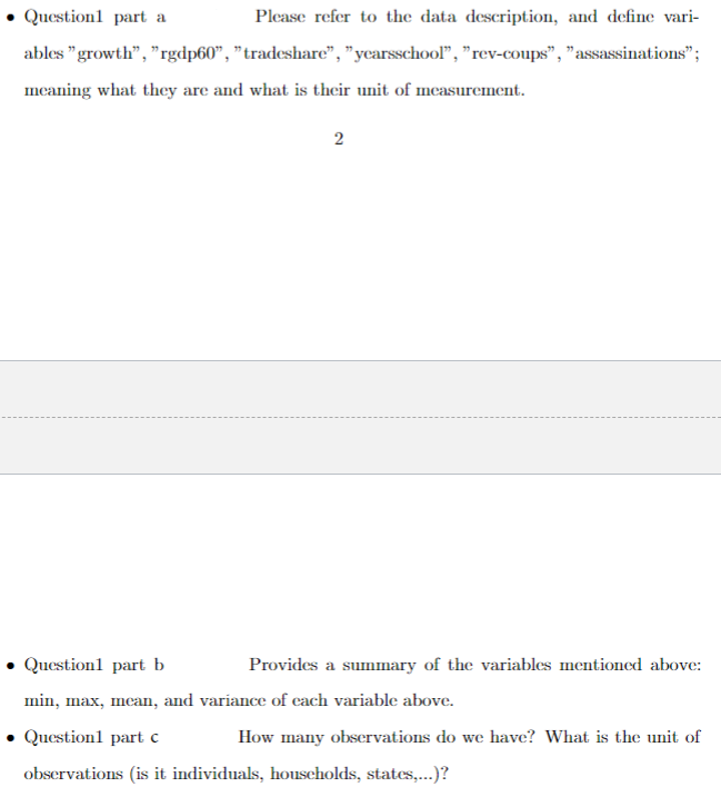 Solved Use R scriptQuestion1 ﻿part aPlease refer to the data | Chegg.com