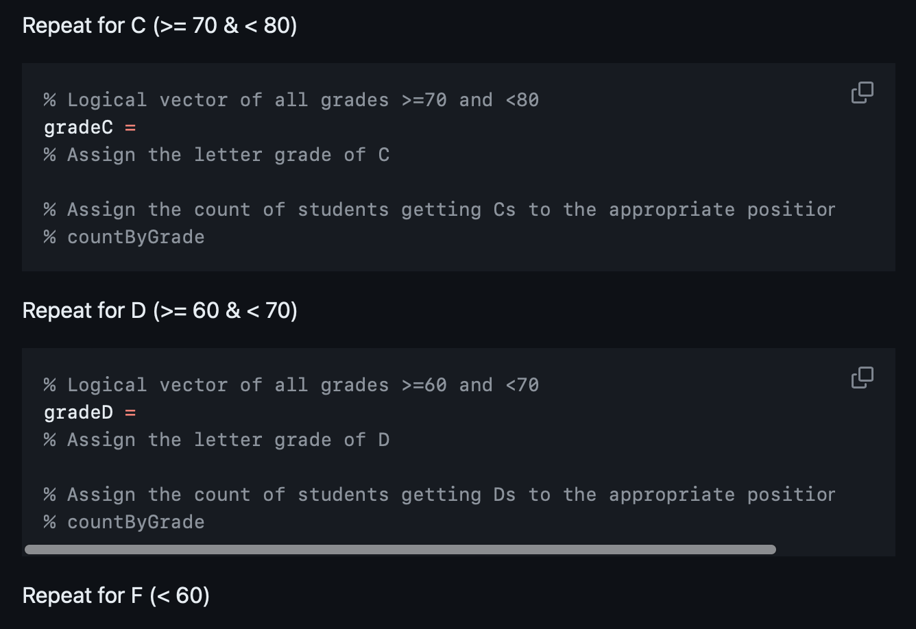 Solved Assign A Logical Vector Finding All Grades With A 8248