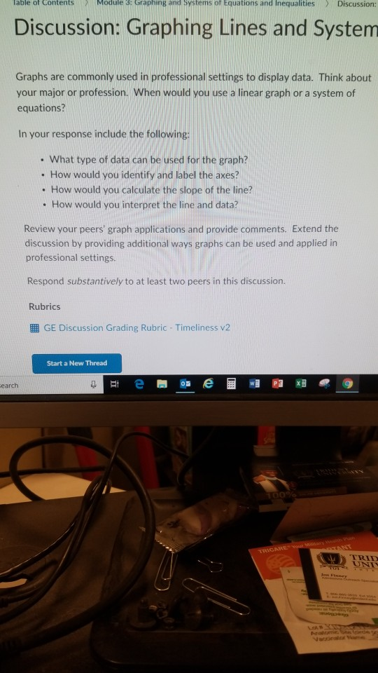 Solved Table of Contents Module 3: Graphing and Systems of | Chegg.com