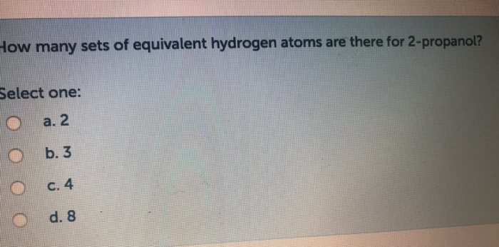 Solved ow many sets of equivalent hydrogen atoms are there | Chegg.com