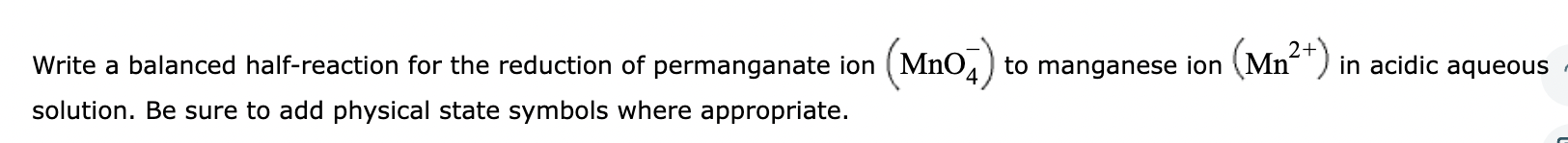 Solved Urgent! Need Help! Write a balanced half-reaction, | Chegg.com