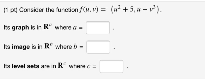 Solved 1 Pt Consider The Function U V Its Graph Is In