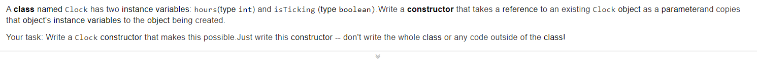 Solved that object's instance variables to the object being | Chegg.com