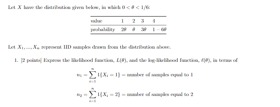 Solved Let X have the distribution given below, in which ( | Chegg.com