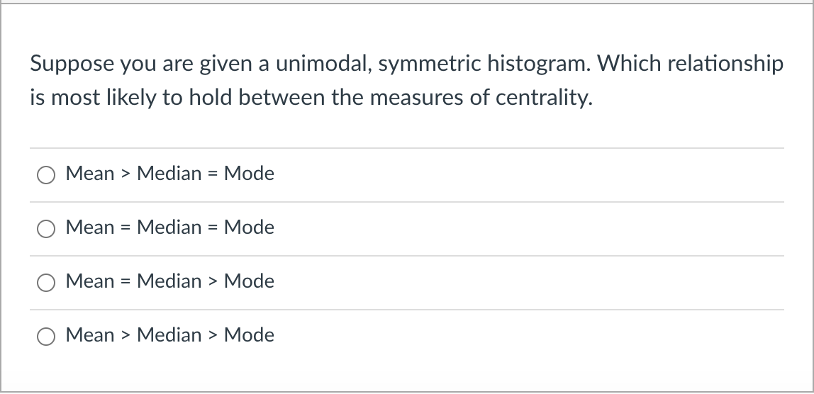 Solved Suppose you are given a unimodal, symmetric | Chegg.com