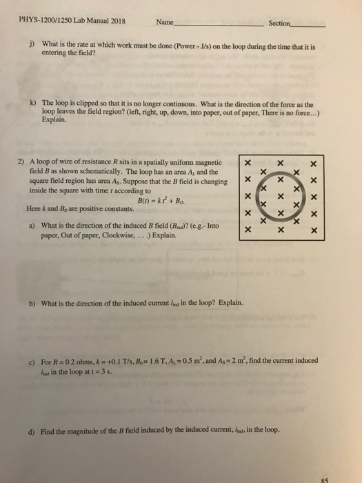 Solved Section_ PHYS-1200/1250 Lab Manual 2018 Name 29B | Chegg.com