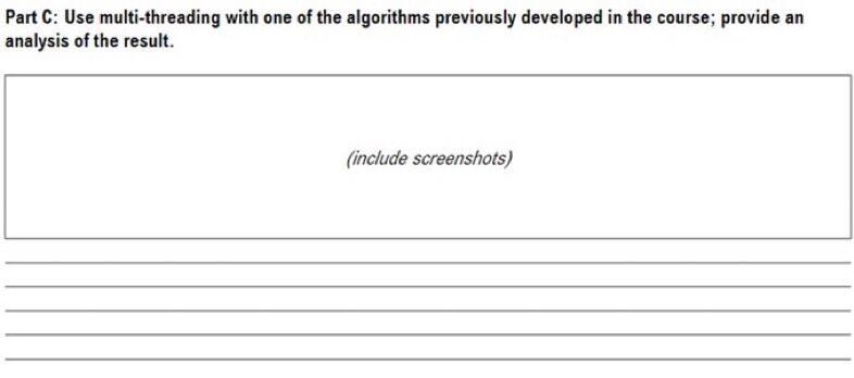 Solved Part A: Demonstrate an understanding of parallelism, | Chegg.com