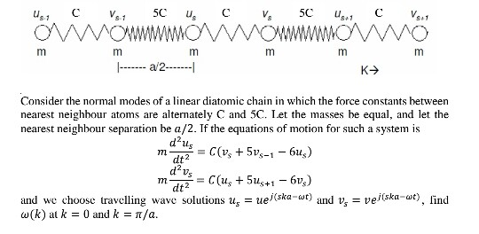 Solved S-7 s 5C Consider the normal modes of a linear | Chegg.com