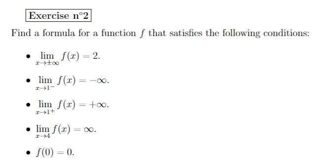 Solved Find a formula for a function f that satisfies the | Chegg.com