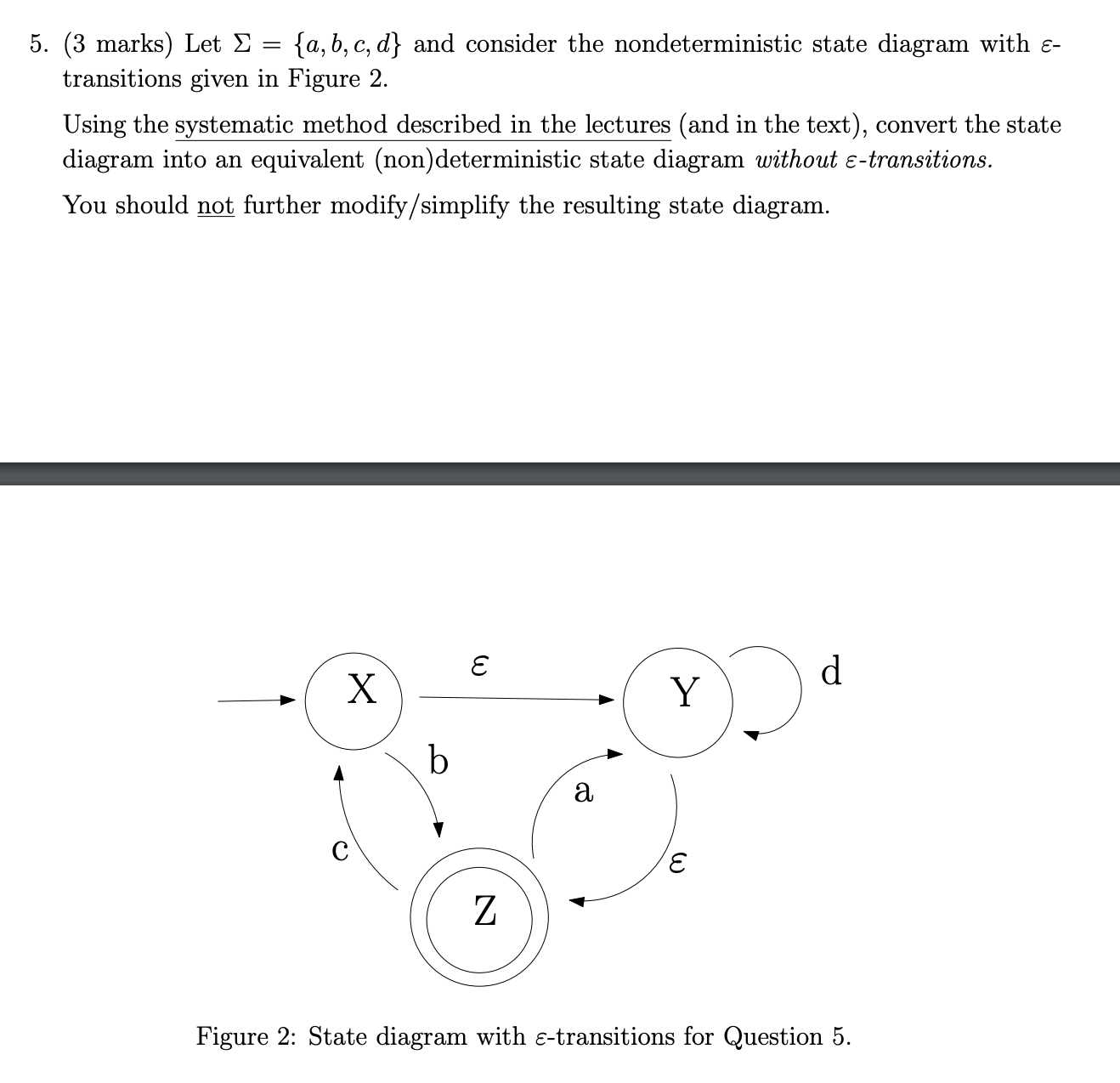 Solved Let Σ={a,b,c,d} ﻿and consider the nondeterministic | Chegg.com