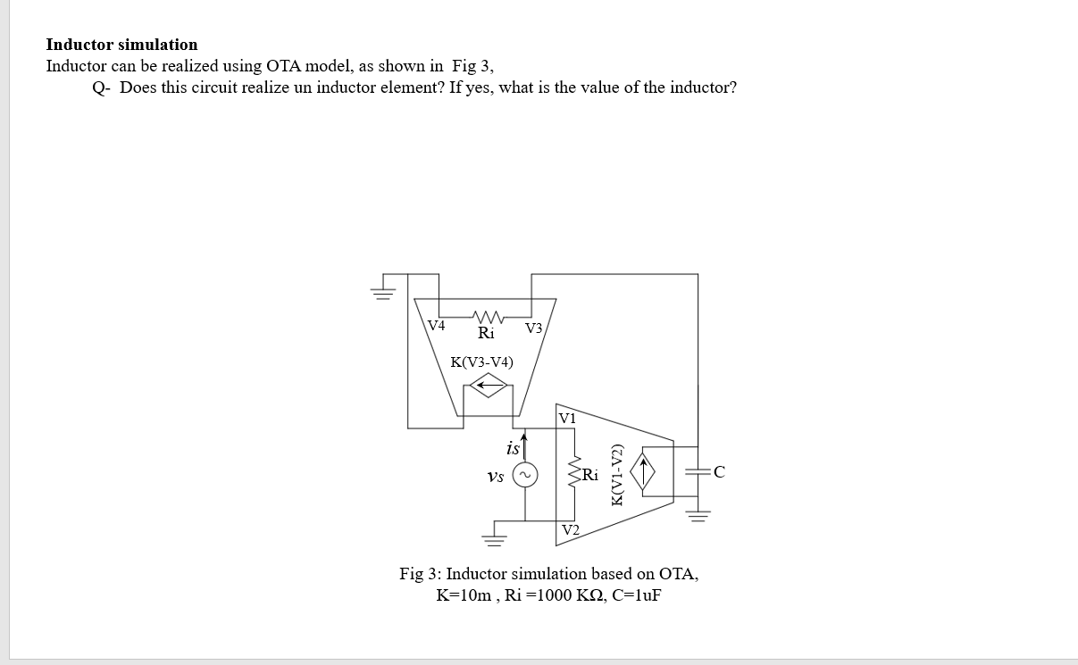 Solved Inductor simulation Inductor can be realized using | Chegg.com