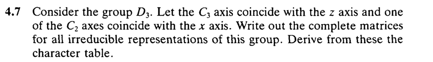 4.7 Consider the group Dz. Let the Cz axis coincide | Chegg.com