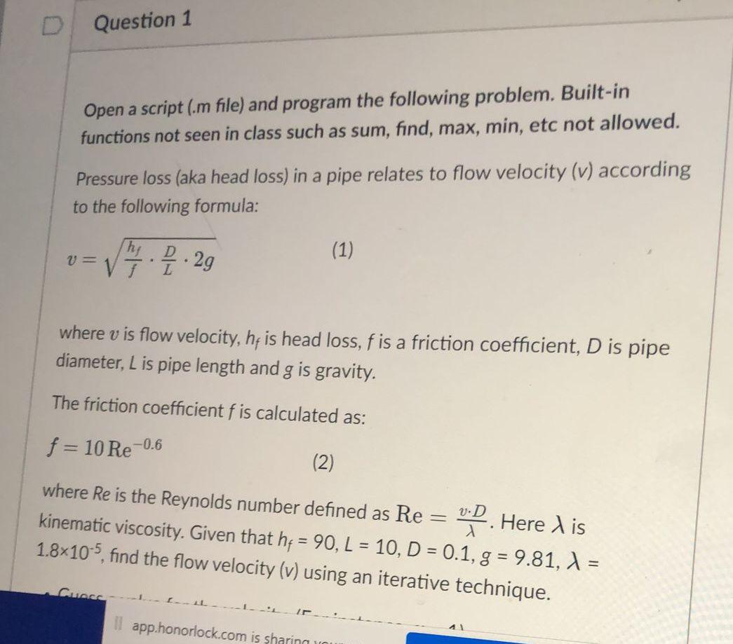 Solved Open a script (.m file) and program the following | Chegg.com
