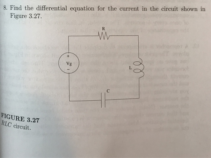 Solved Find the differential equation for the current in the | Chegg.com