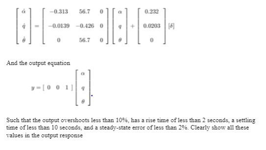 Solved design a pid controller for the given system with the | Chegg.com