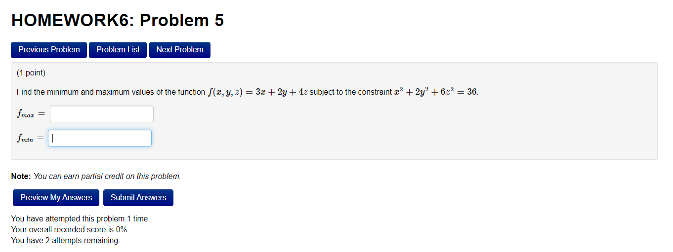 Solved HOMEWORK6: Problem 5 Previous Problem Problem List | Chegg.com Solved HOMEWORK6: Problem 5 Previous Problem Problem List | Chegg.com