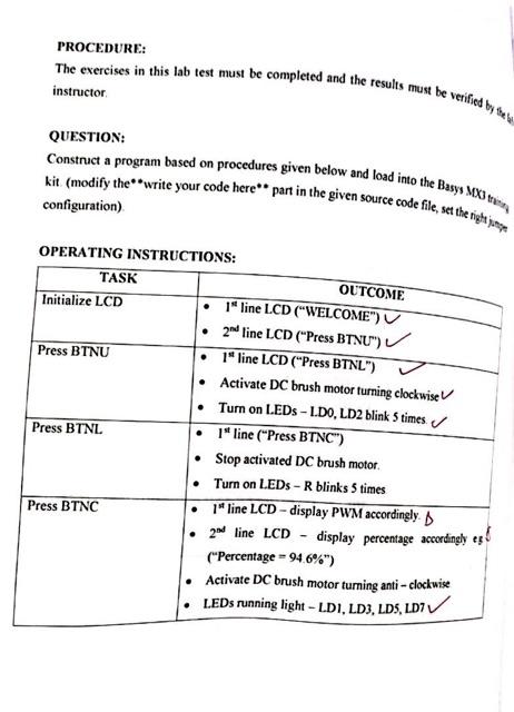 PROCEDURE: The exercises in this lab test must be | Chegg.com