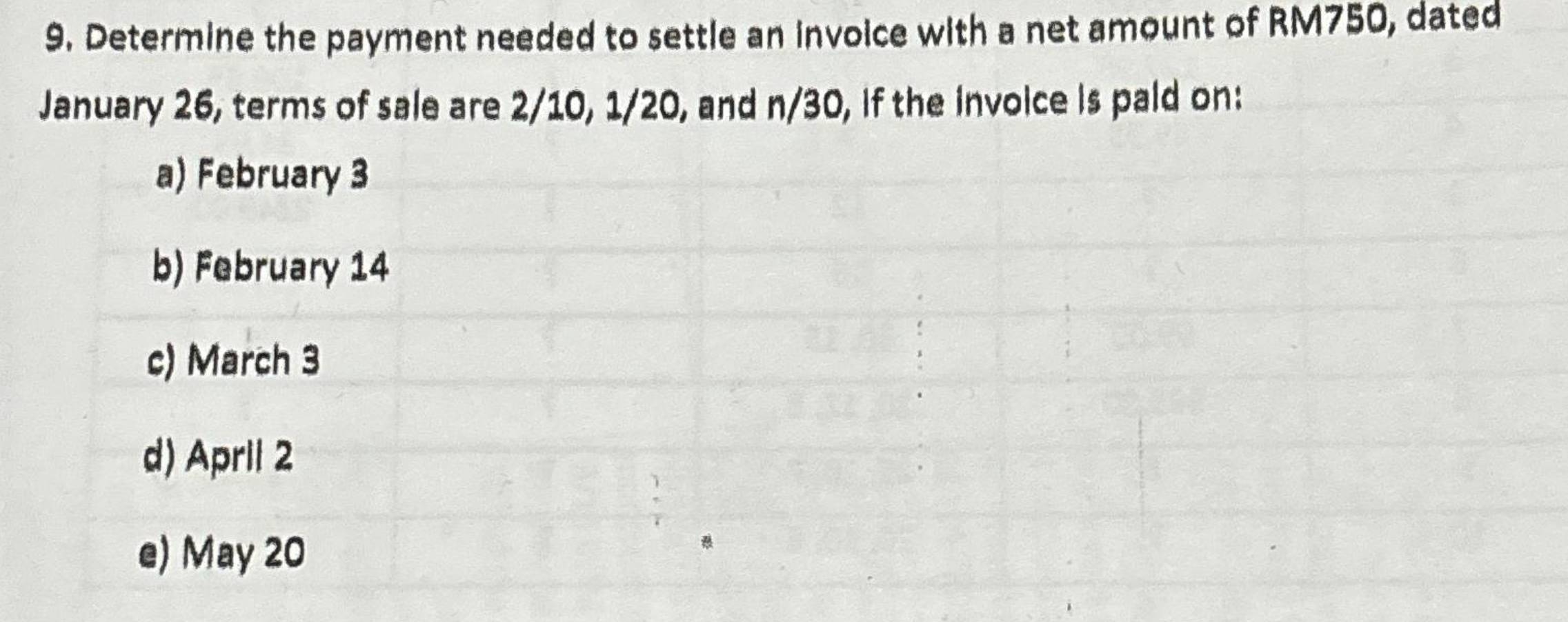 Solved Determine the payment neede ti settke an invoice with | Chegg.com