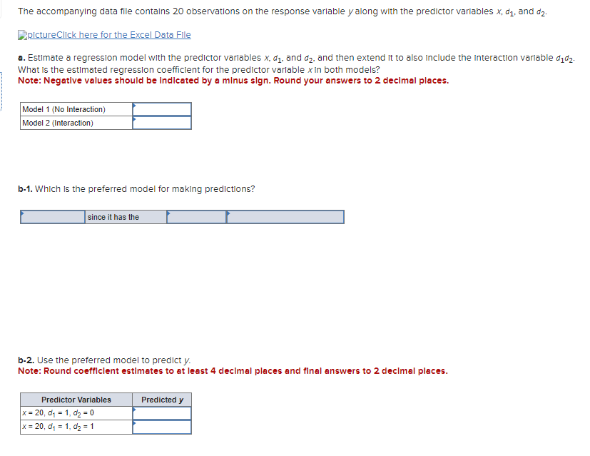 Solved Please note that the Excel Data File is pasted below | Chegg.com