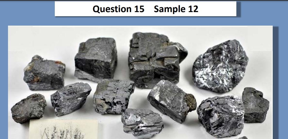 Solved Identify the mineral samples from the Mineral | Chegg.com