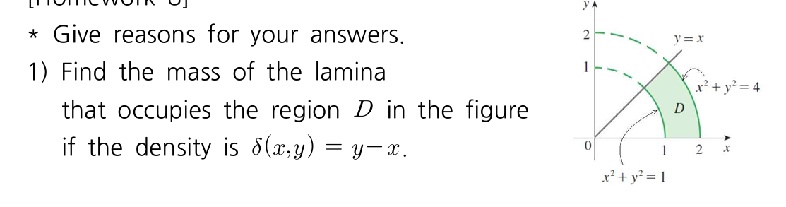 Solved Give reasons for your answers.Find the mass of ﻿the | Chegg.com