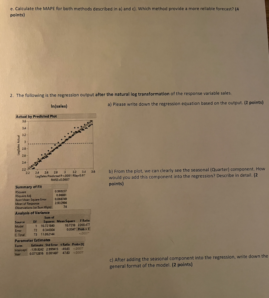 Solved a). Smooth the time series using three point moving | Chegg.com