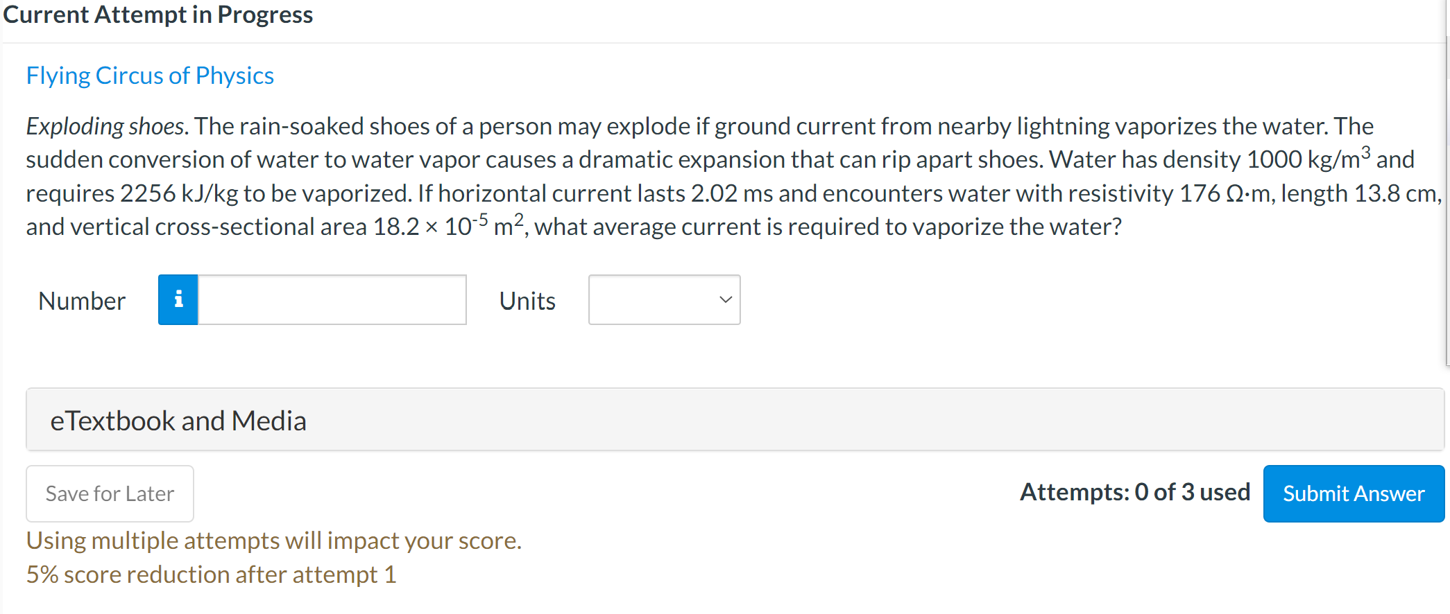 Solved Current Attempt in Progress Flying Circus of Physics | Chegg.com