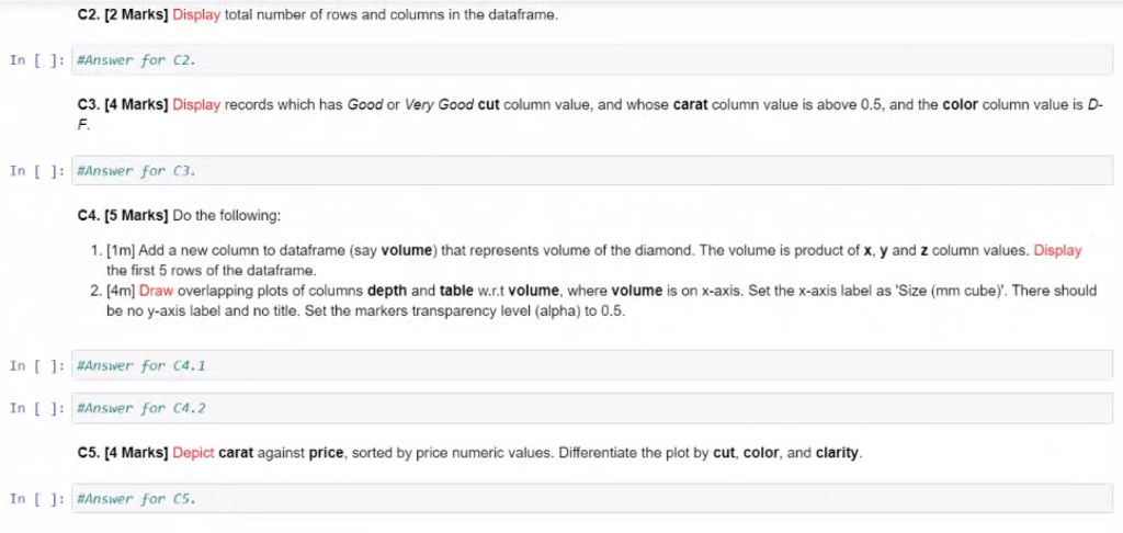 Solved 1.5 Problem-C (17 marks) Consider the following data | Chegg.com