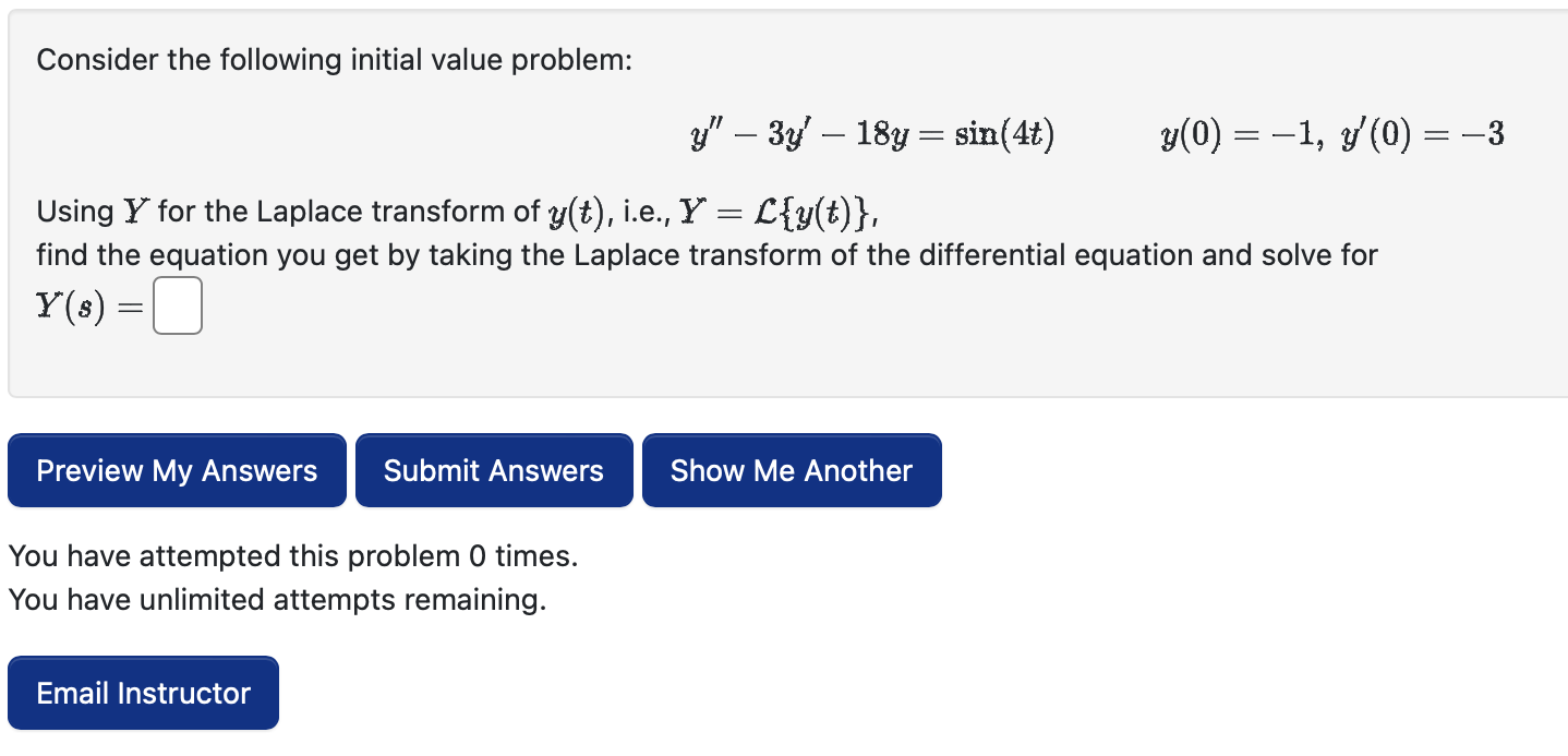 Solved Consider the following initial value problem: | Chegg.com