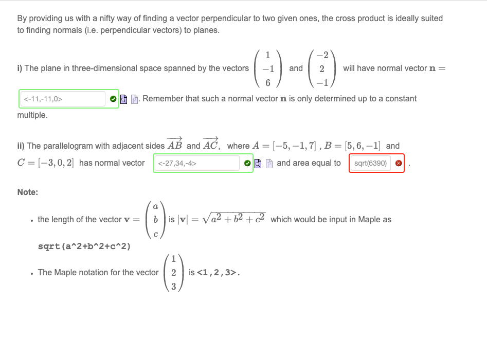 Solved By providing us with a nifty way of finding a vector | Chegg.com